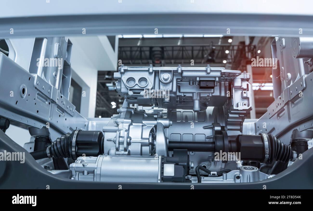 electric system of eco car front engine Automotive part concept Stock ...