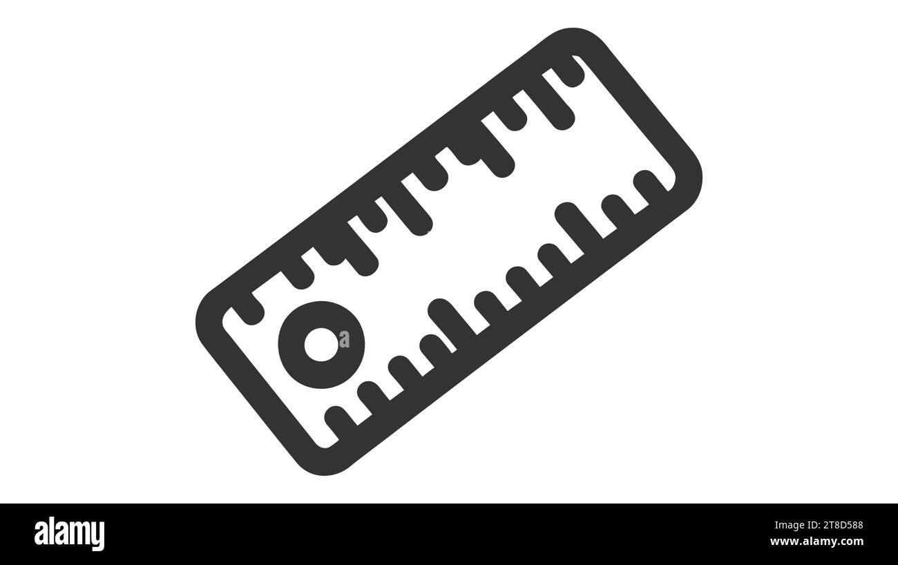 Vector icon of ruler on white background Stock Vector Image & Art - Alamy