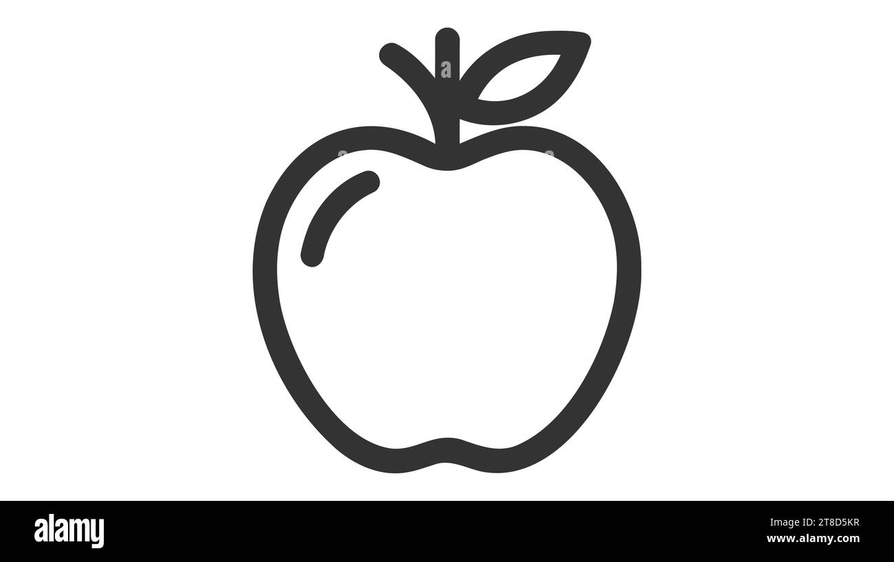 Apple Icon in trendy flat style isolated on grey background. Apple Icon ...