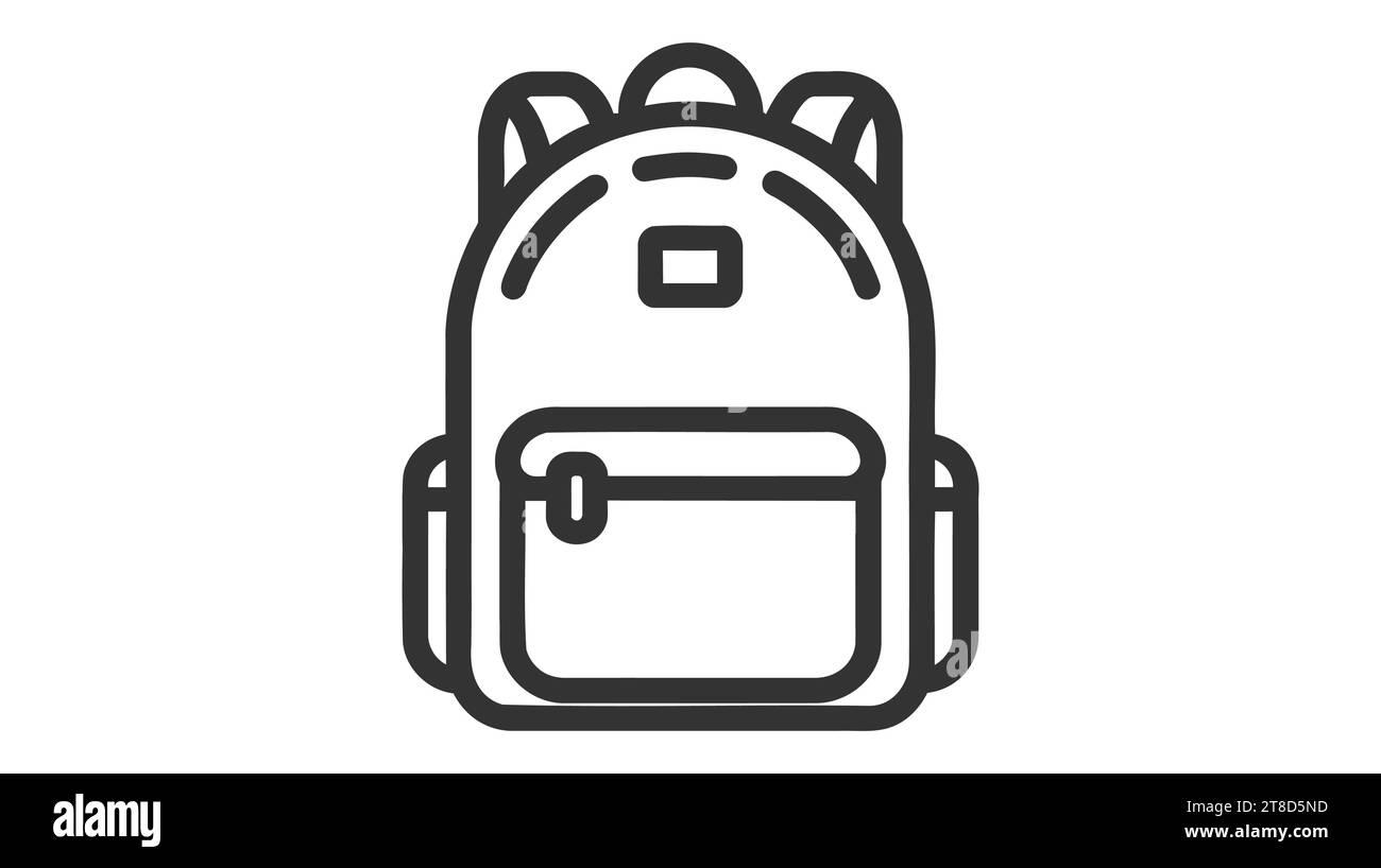 Backpack icon on white background Stock Vector Image & Art - Alamy