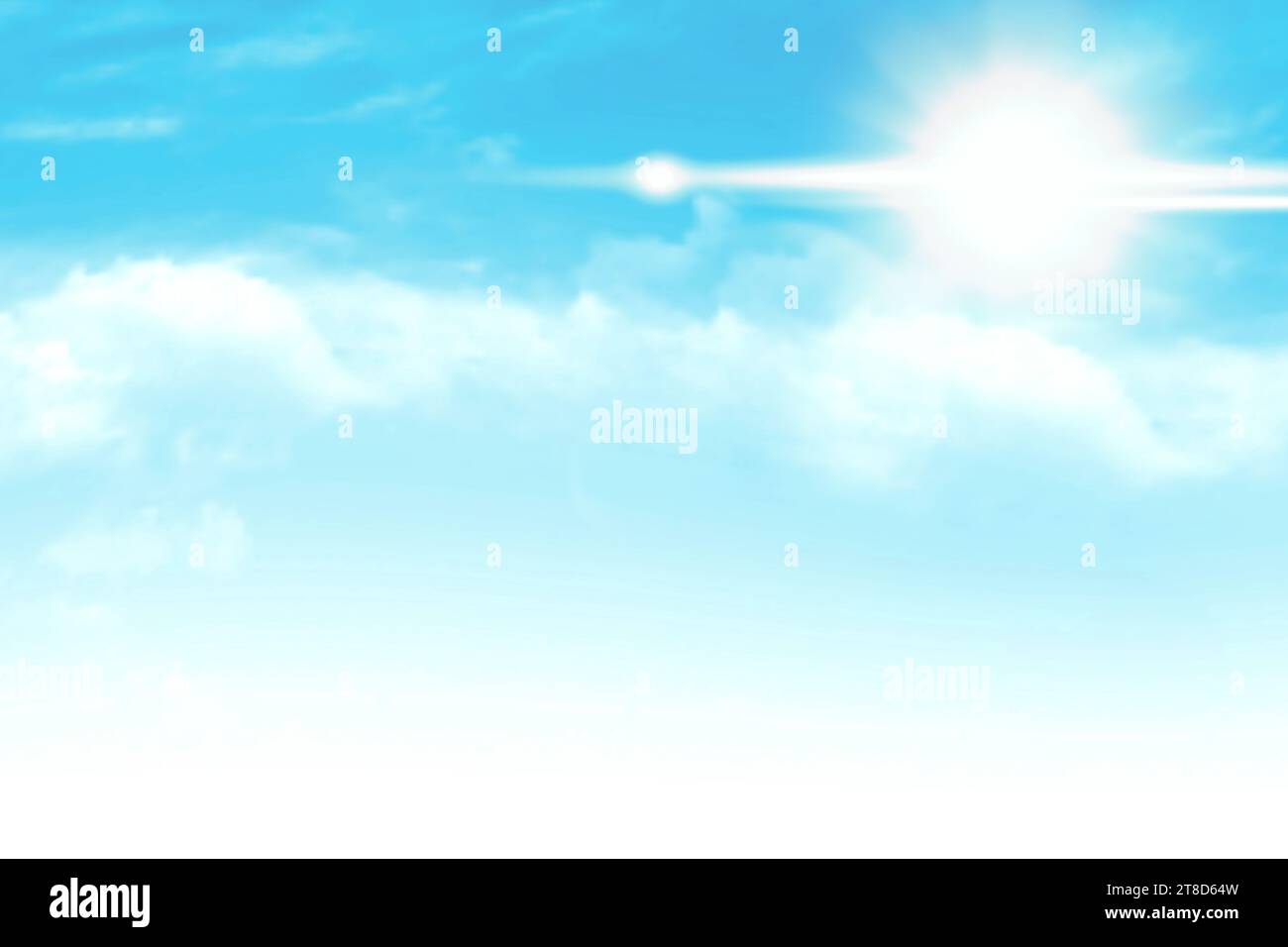 Realistic clouds in a blue sky background. Cool sky background Stock ...