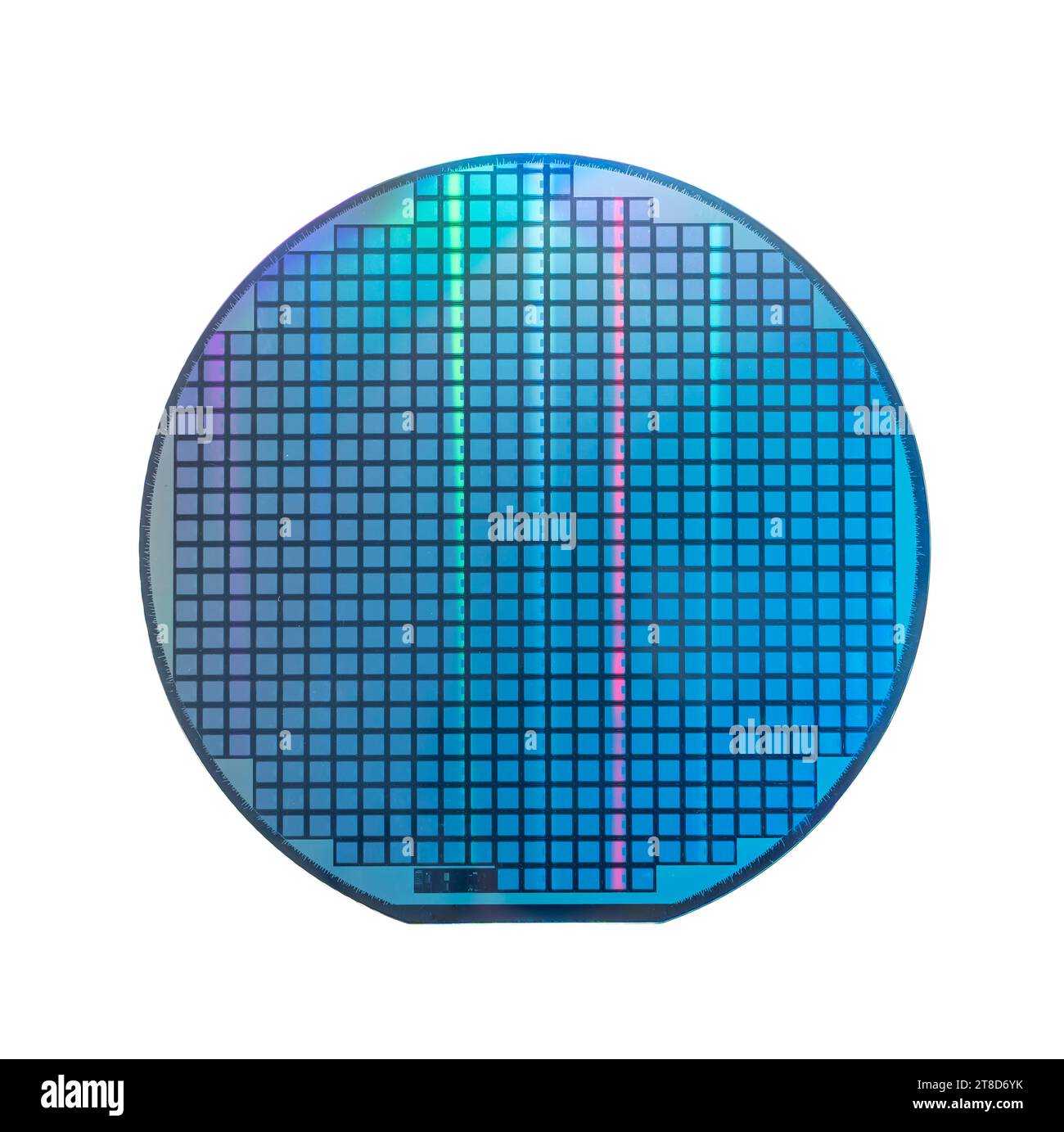 Semiconductor wafer disk made of silicon isolated on white Stock Photo ...