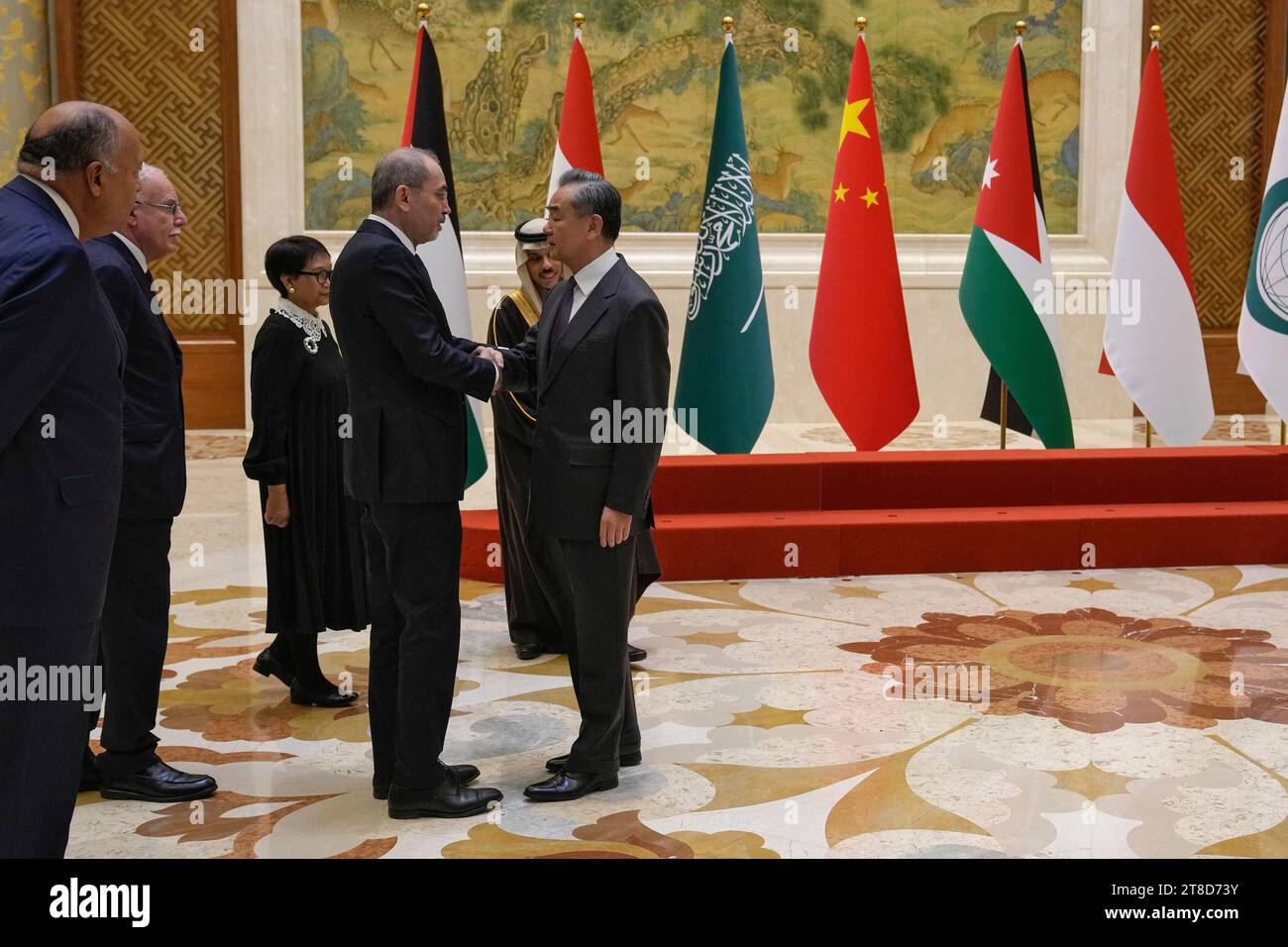 Foreign Ministers from five Arab and Islamic countries From left ...