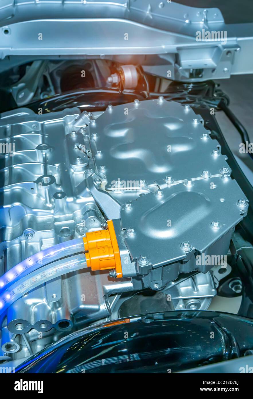 Chassis of the electric car with powertrain and power connection ...