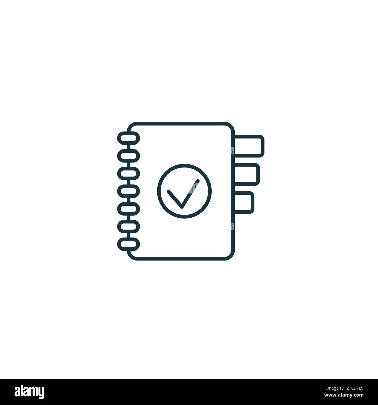 Planner Outline Icon Monochrome Simple Sign From Productivity Collection Planner Icon For Logo