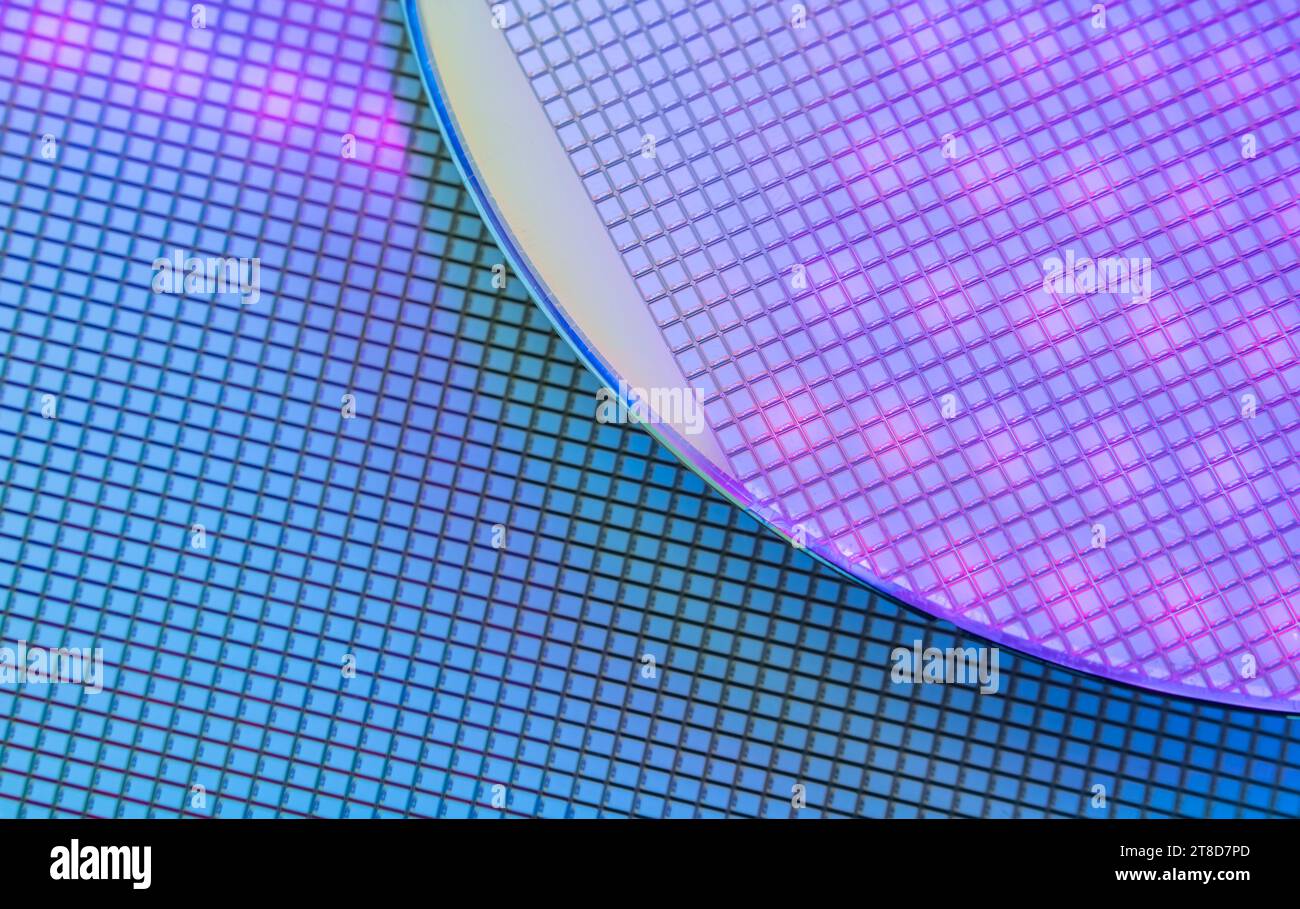 colorful Semiconductor wafer disk made of silicon Stock Photo - Alamy
