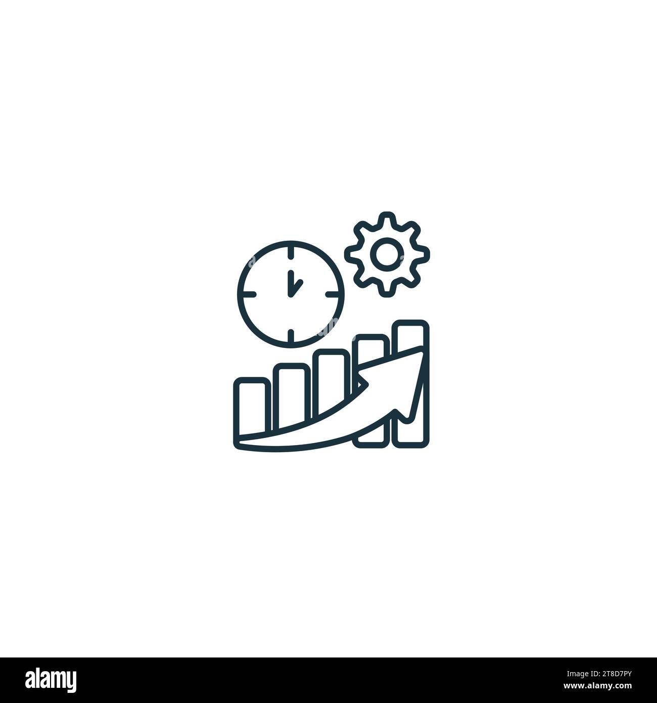 Efficiency Outline Icon Monochrome Simple Sign From Productivity