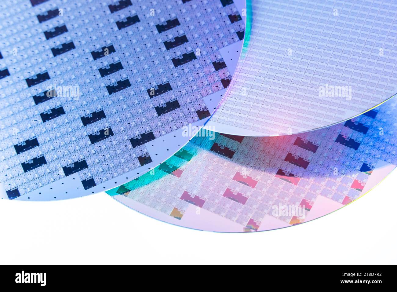 colorful Semiconductor wafer disk made of silicon Stock Photo - Alamy