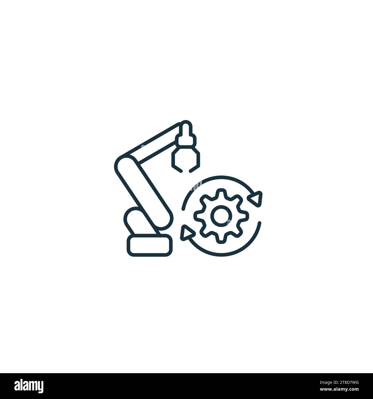 Automation outline icon. Monochrome simple sign from productivity ... Automation outline icon. Monochrome simple sign from productivity ...