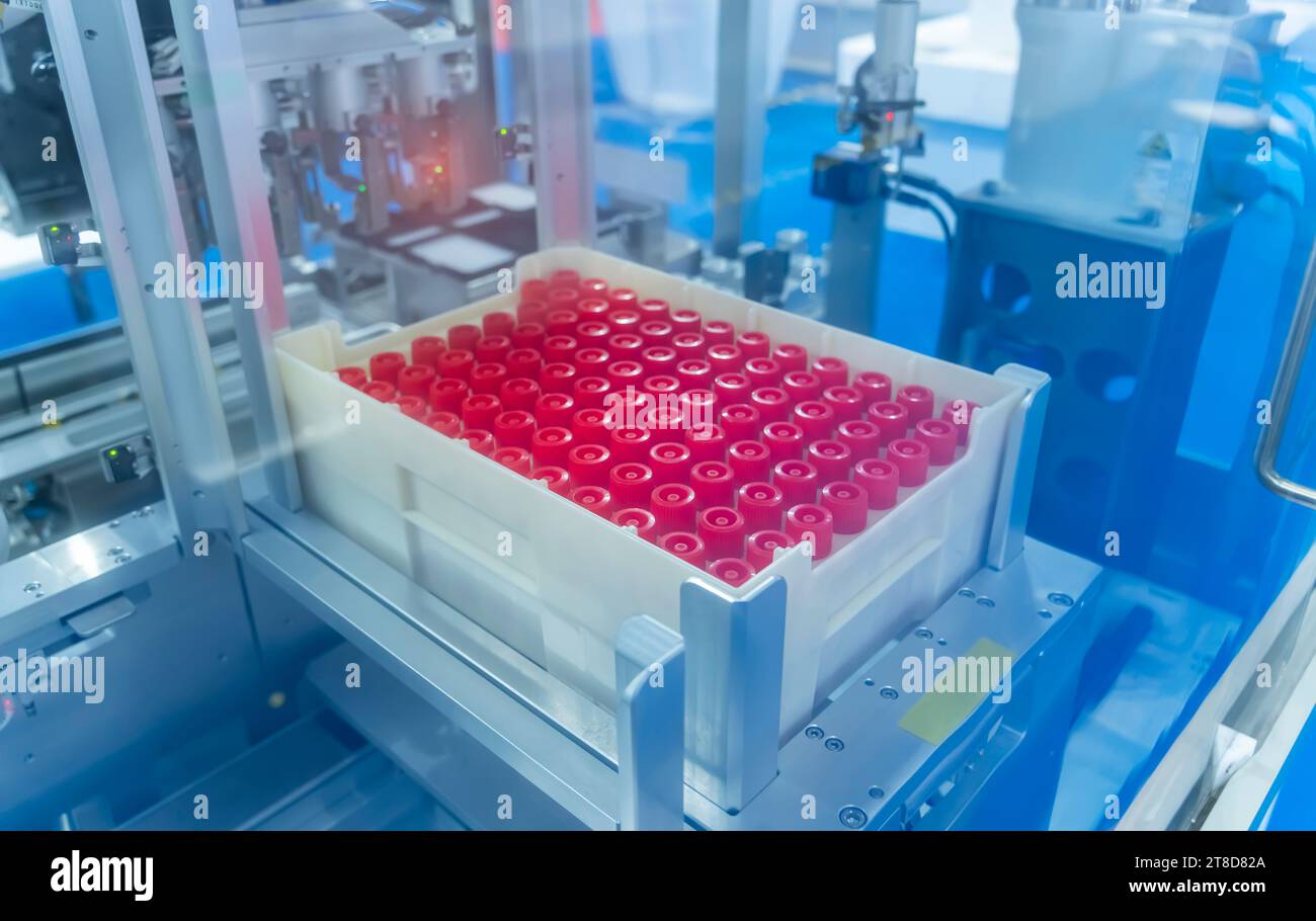Robot arm with test tube for biological experiments in laboratory Stock ...