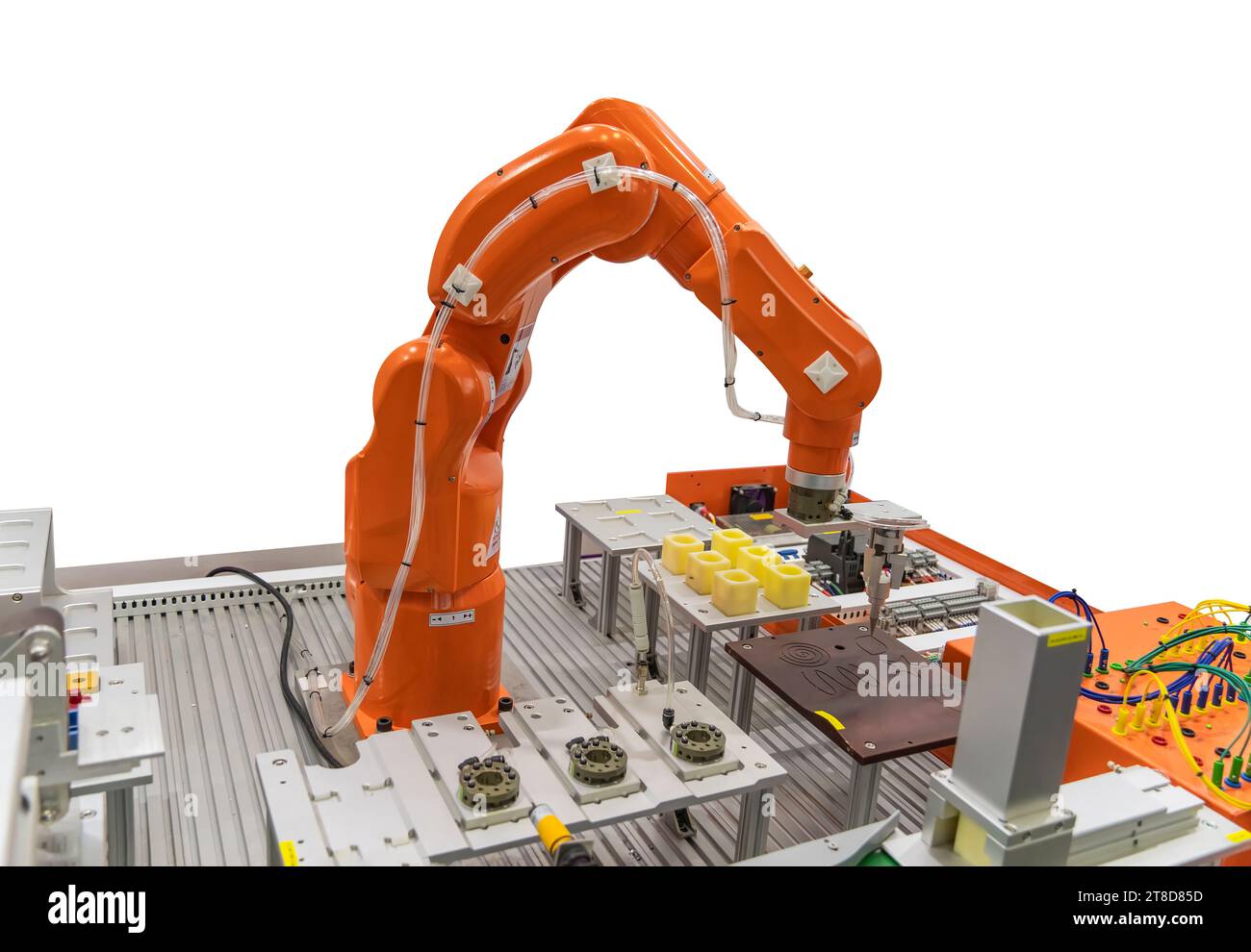 robotic arm for industry isolated on white Stock Photo - Alamy