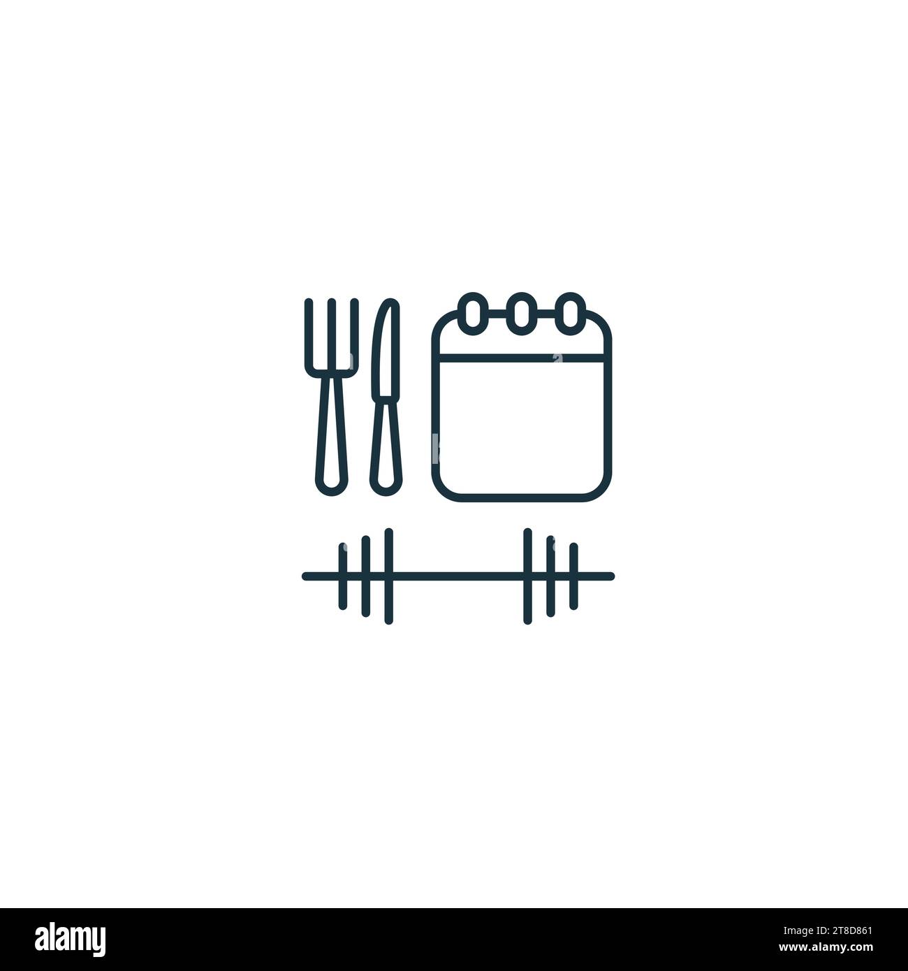 Daily routine outline icon. Monochrome simple sign from productivity ...