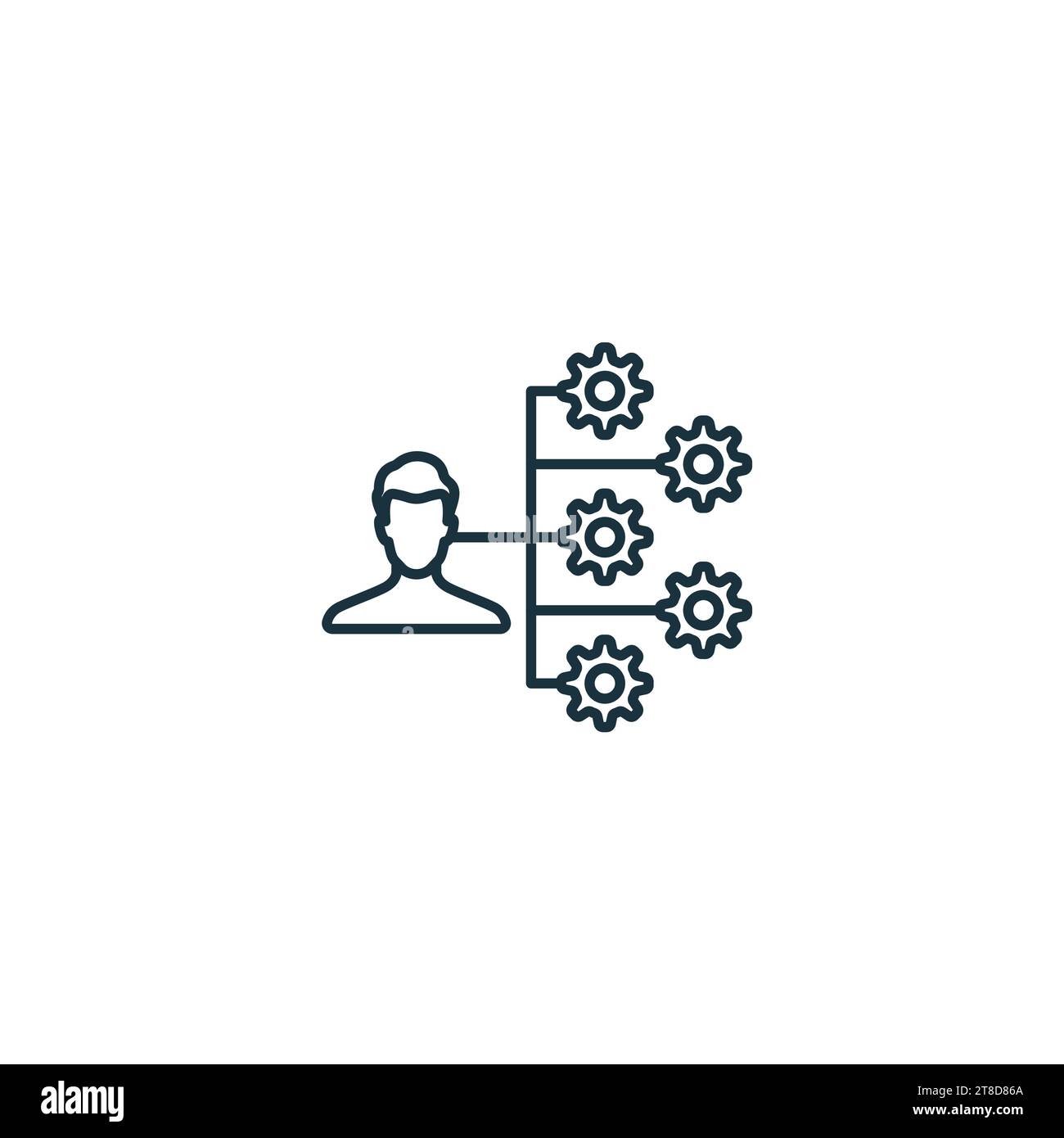 Multitasking outline icon. Monochrome simple sign from productivity ...