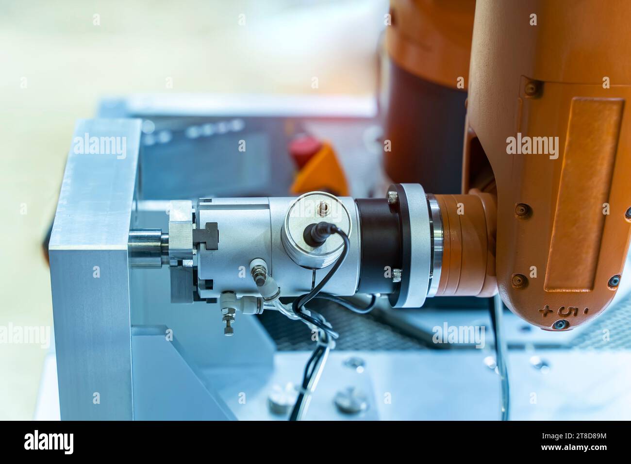 robotic arm catch for electronic assembly line. The robot for smart ...