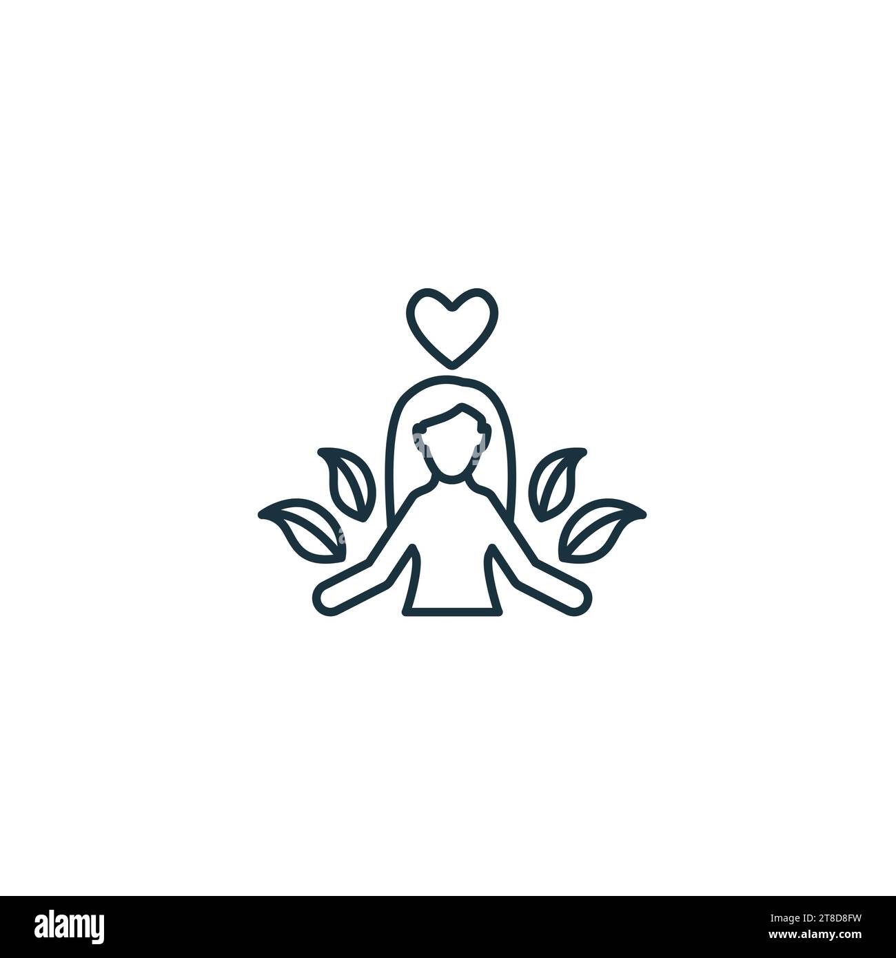 Stress relief outline icon. Monochrome simple sign from mental health ...