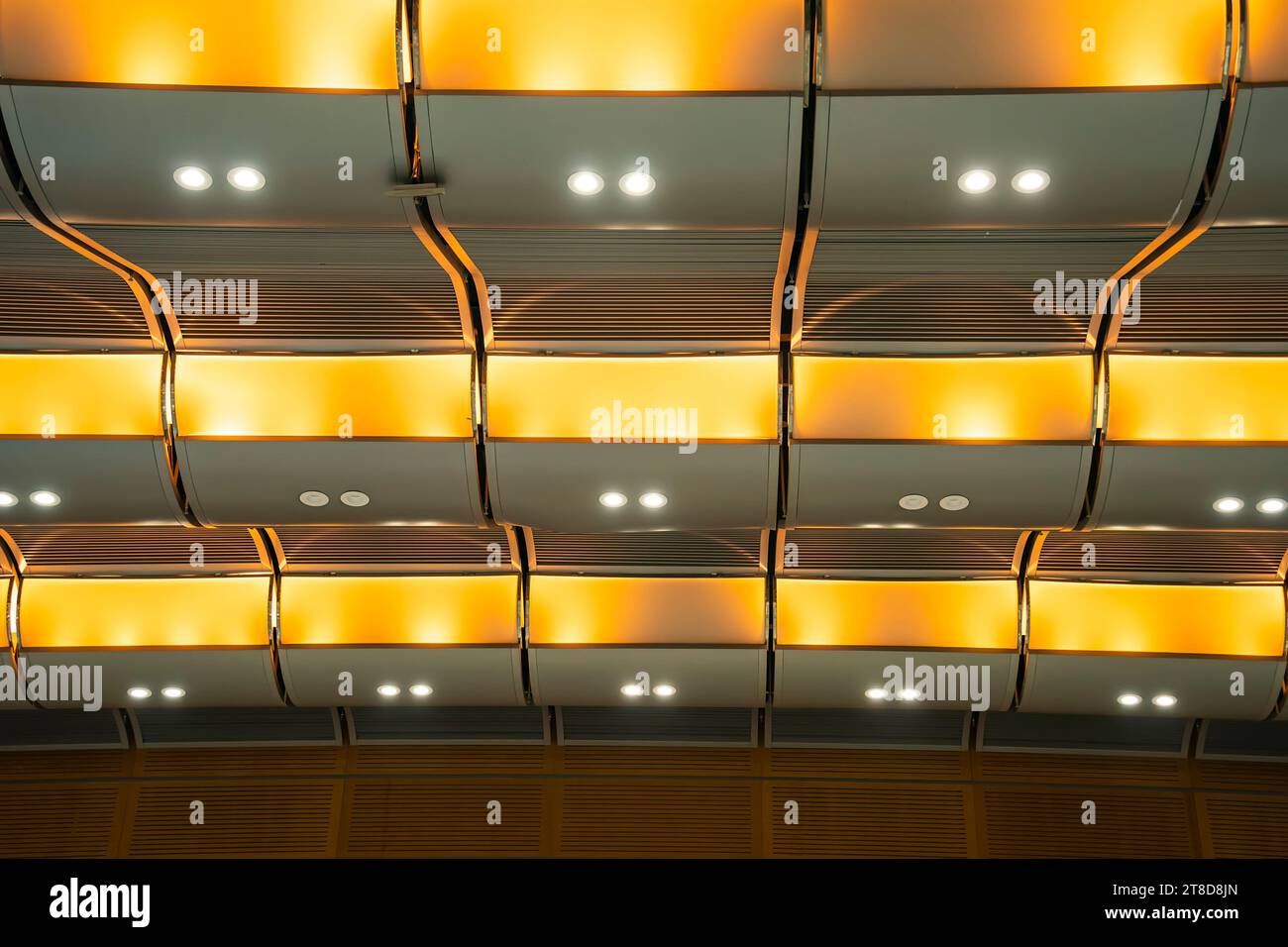 Lighting equipment on the stage of a theatre or concert hall Stock ...