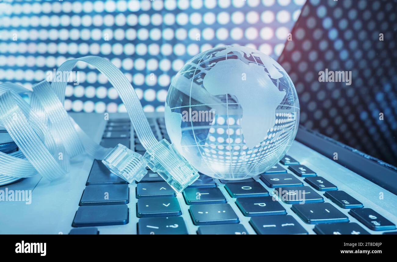 Network cable with earth globe against fiber optic technology ...