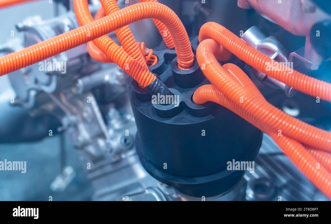 pipe of modern powerful car engine section Stock Photo - Alamy