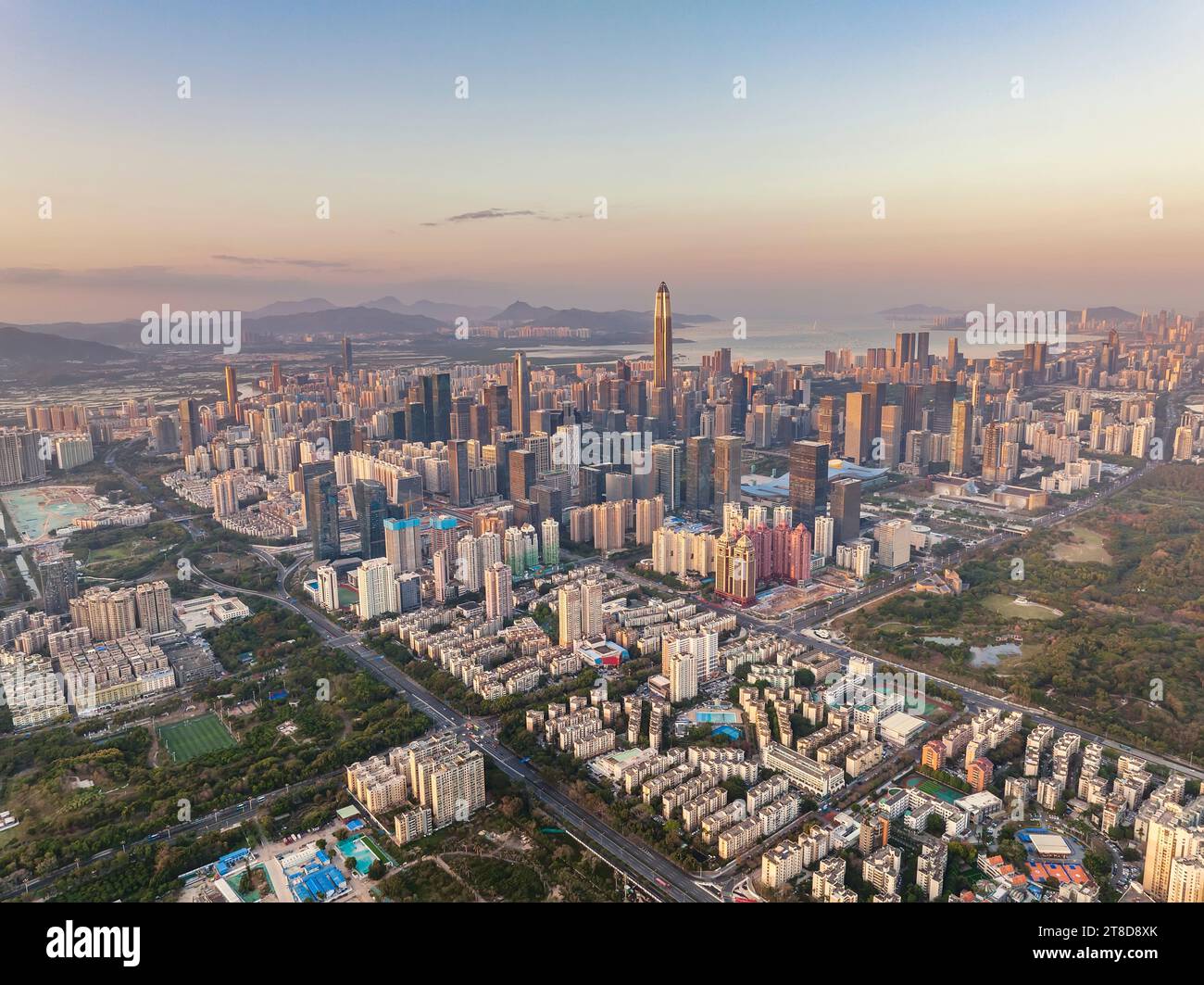 Aerial view of Skyline in Shenzhen city in China Stock Photo - Alamy