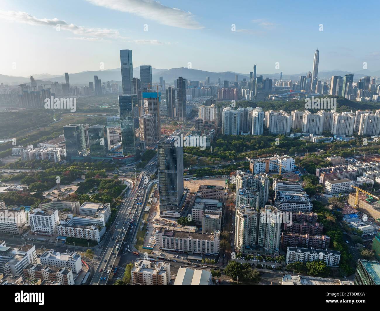 Aerial view of Skyline in Shenzhen city in China Stock Photo - Alamy
