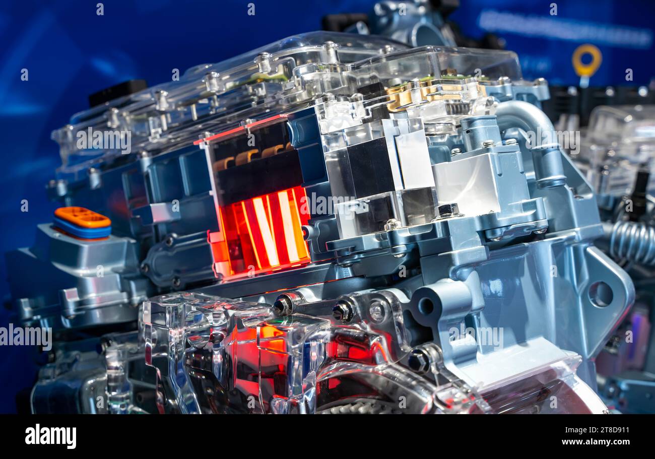 modern hybrid car engine concept Stock Photo - Alamy