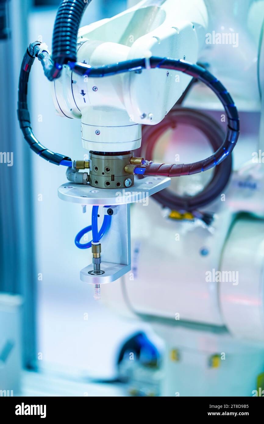 automatic pneumatic piston sucker unit on industrial machine,automation ...