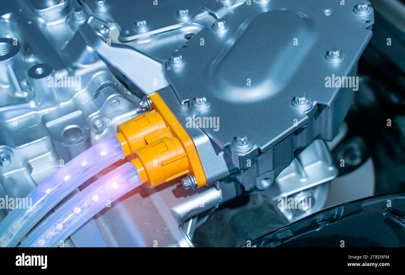 electric system of eco car engine, Automotive part concept Stock Photo ...