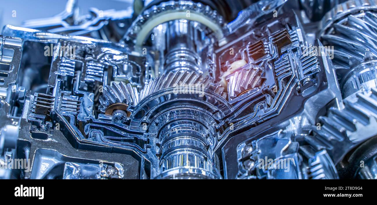 Metallic background of car automotive transmission gearbox Stock Photo ...