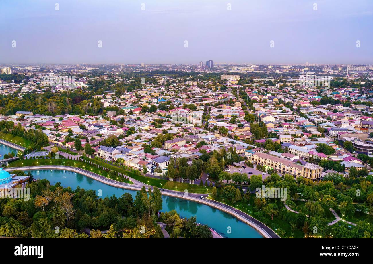Uzbekistan, Tashkent - September 29, 2023: Top view from the observation deck on the Tashkent TV ...
