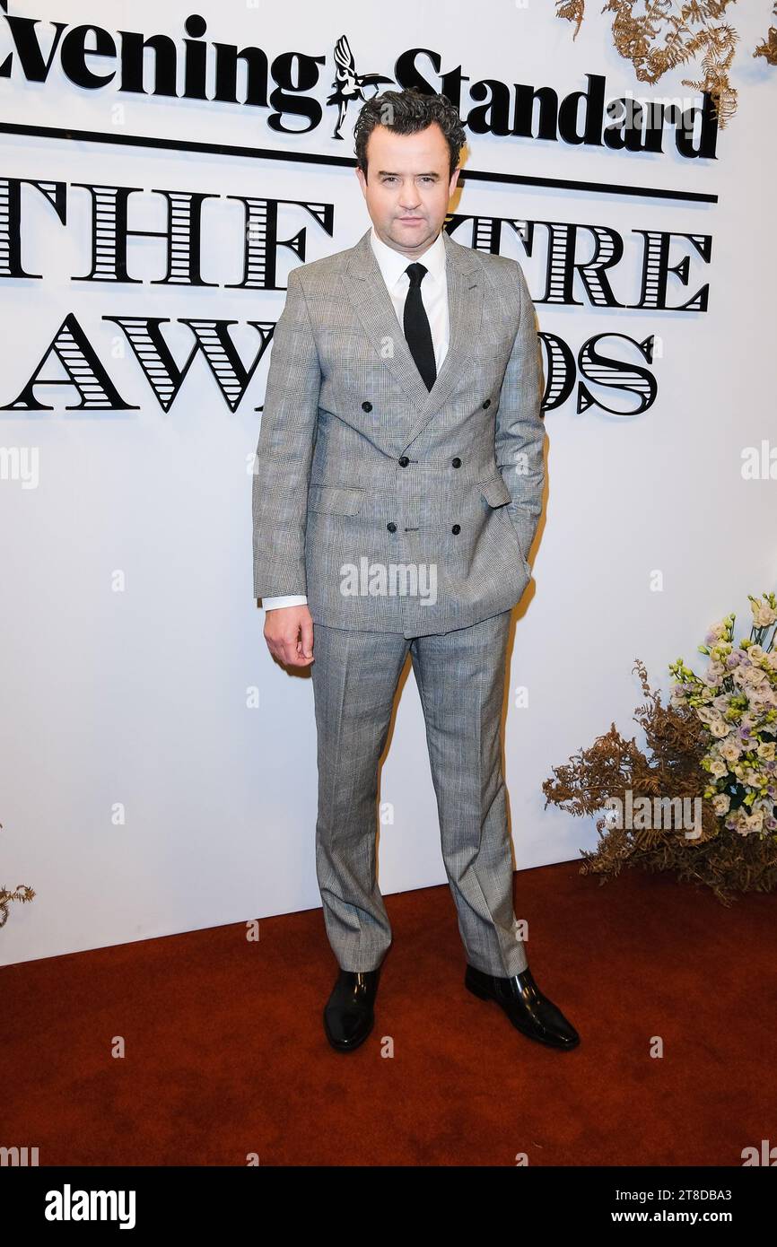 London, UK. Daniel Mays photographed arriving at the Evening Standard ...