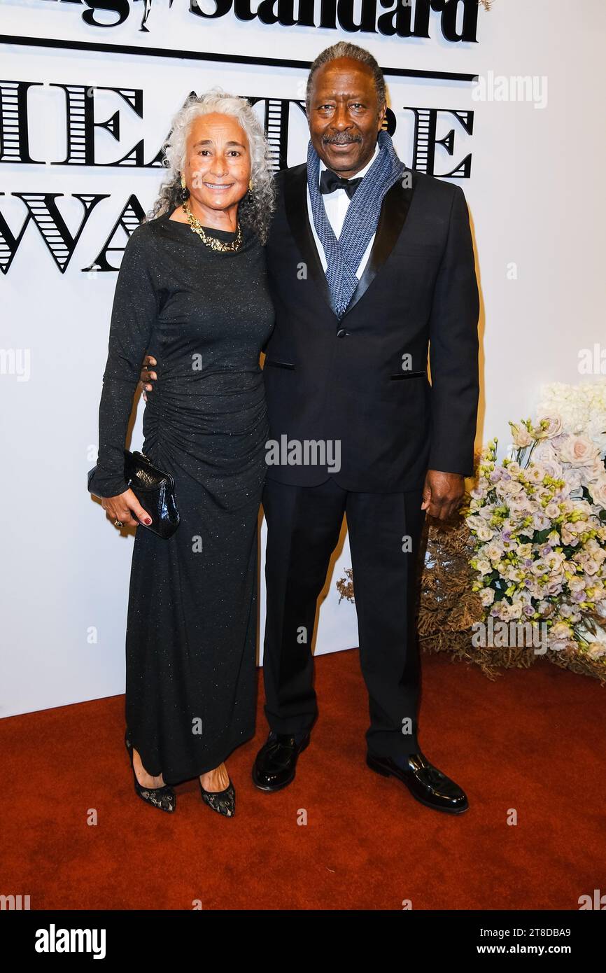 London, UK. Penny Clarke and Clarke Peters photographed arriving at the ...