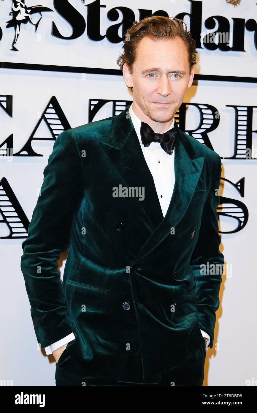 London, UK. Tom Hiddleston photographed arriving at the Evening ...