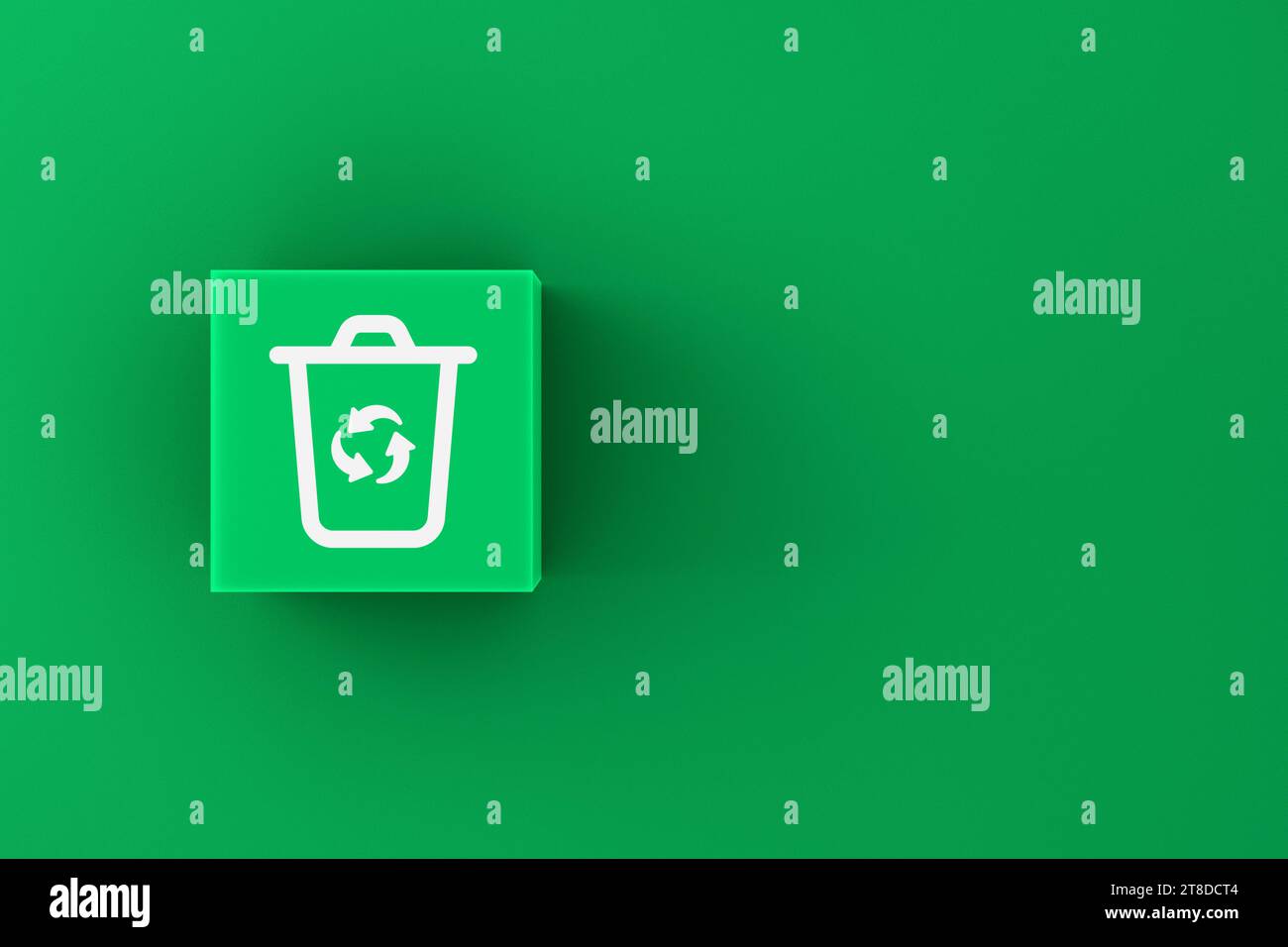 Recycling and environmental protection concept. Recycle bin symbol on ...
