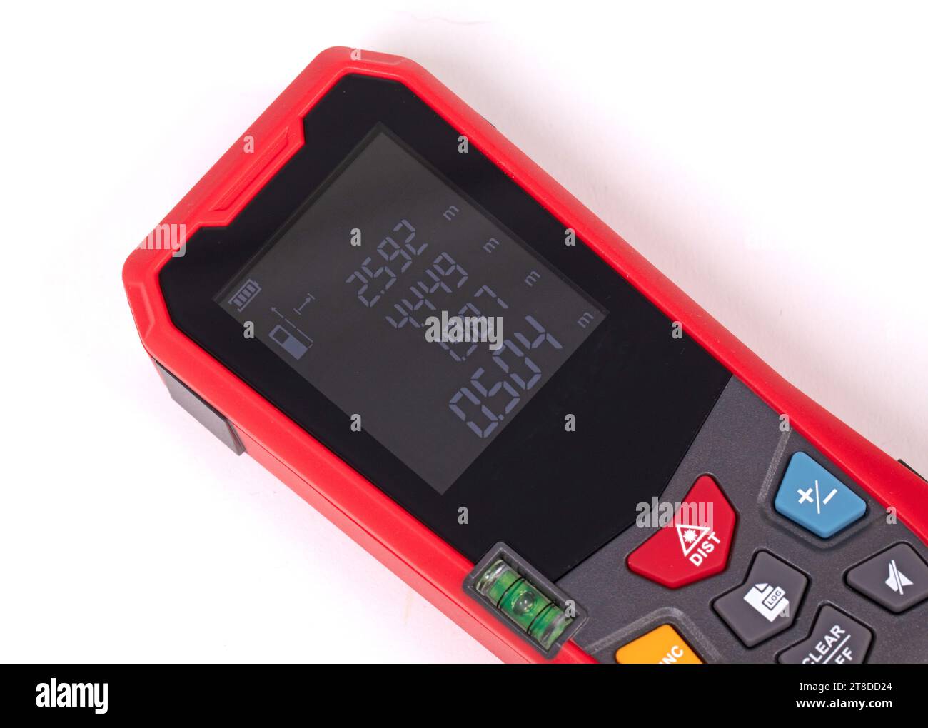 Modern laser distance measurer isolated on a white background Stock ...