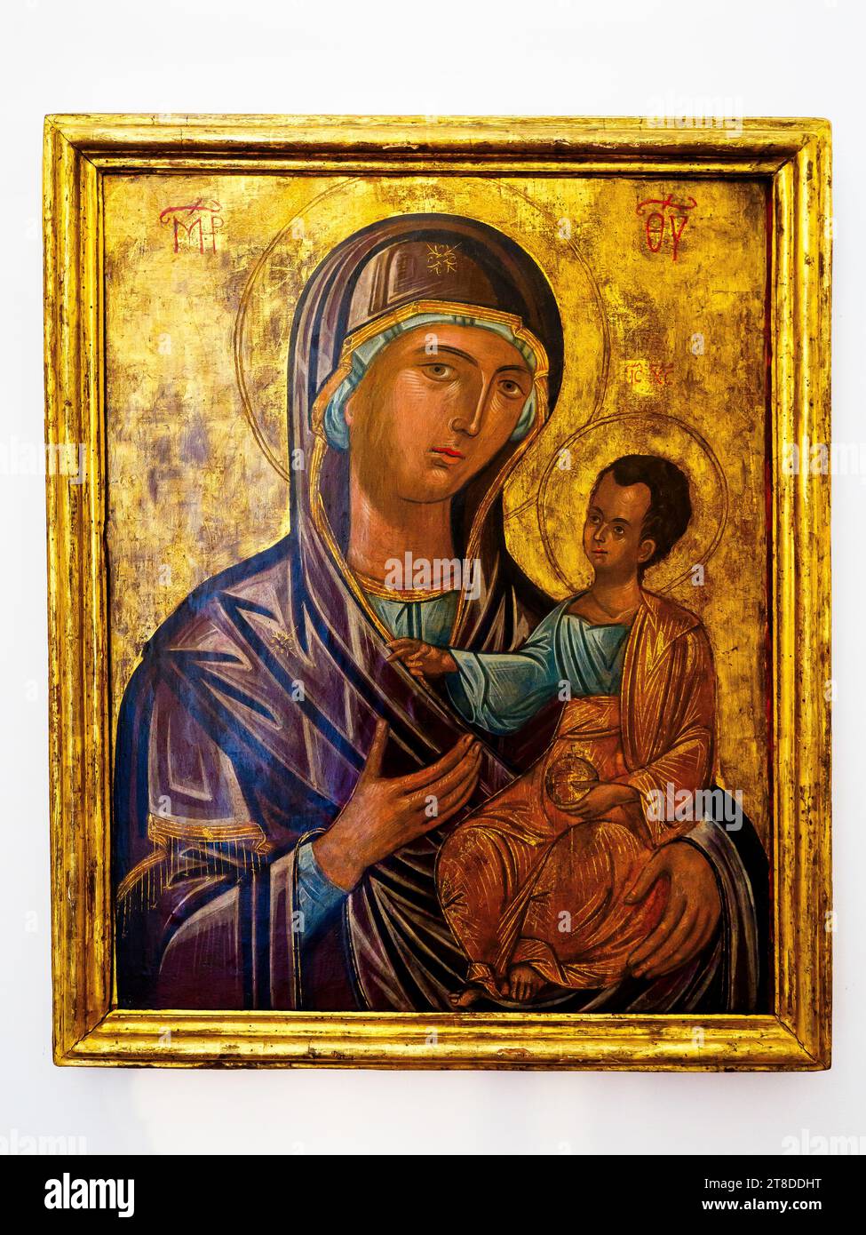 Odigitria (Hodegetria) by Ioannikios Cornero, oil on wood, 17th century ...