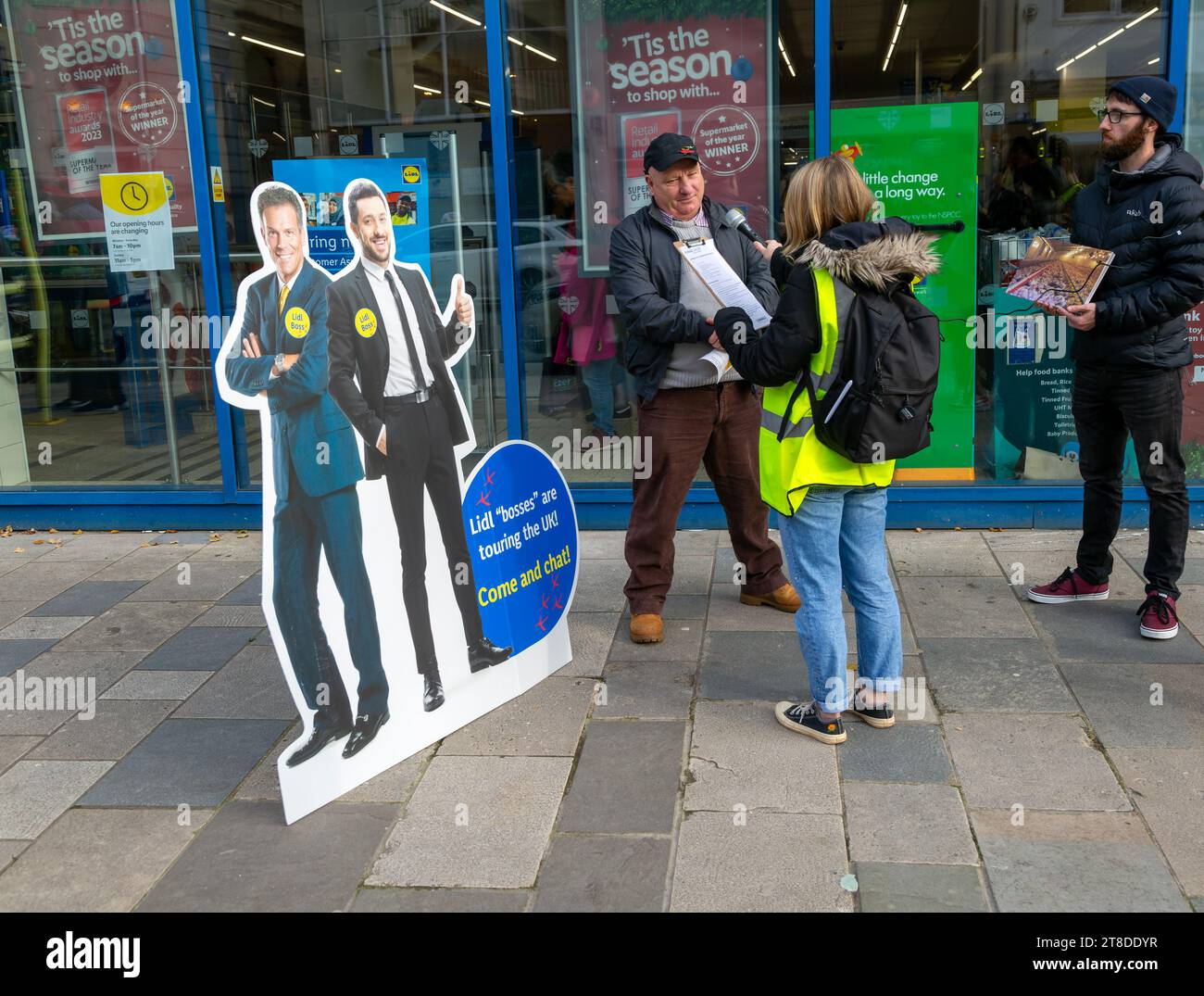 Lidl bosses touring the UK, street interview Southampton, Hampshire ...