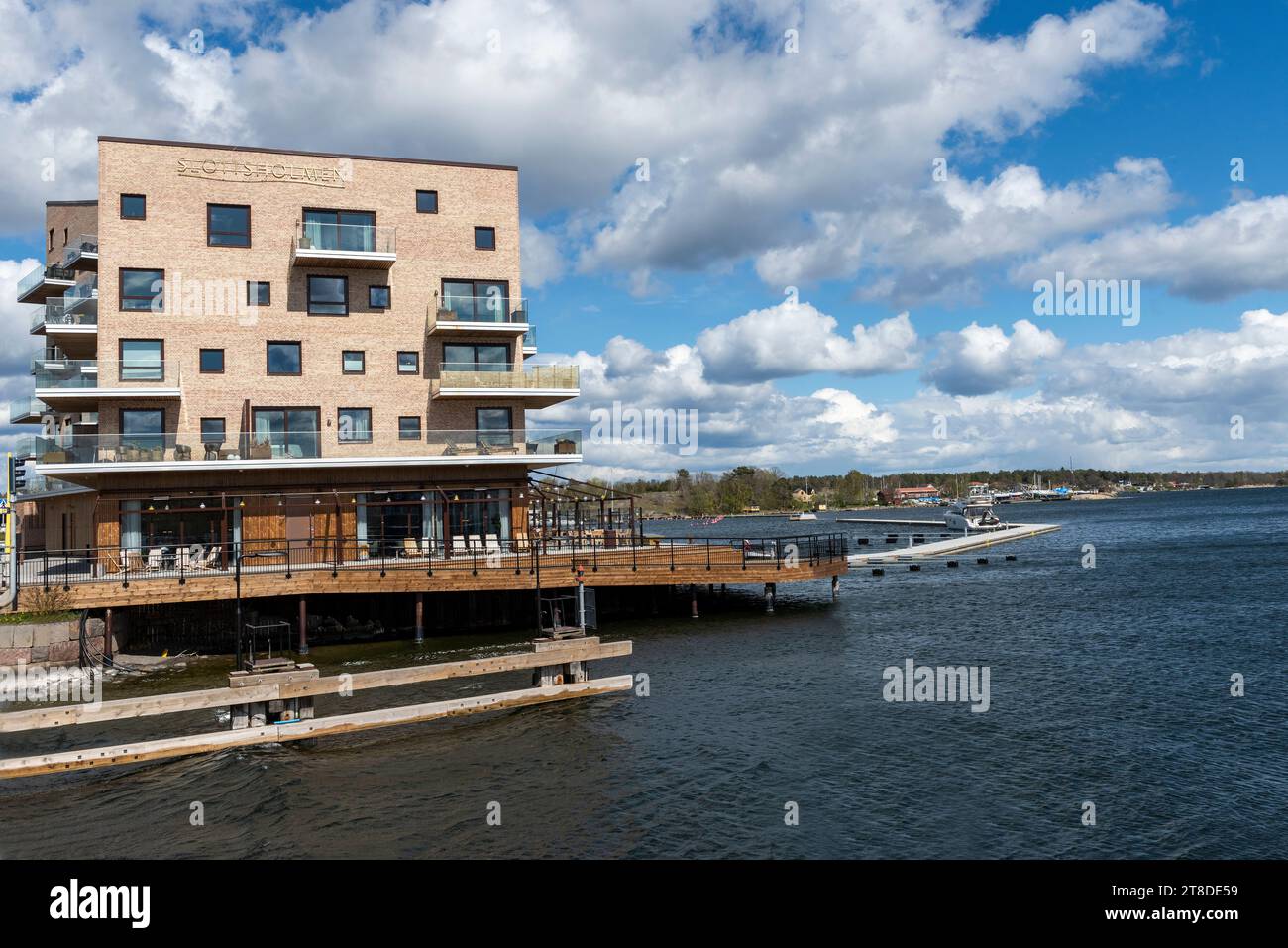 Slottsholmen, hotel, in Västervik, Småland, Sweden, Sverige Stock Photo ...