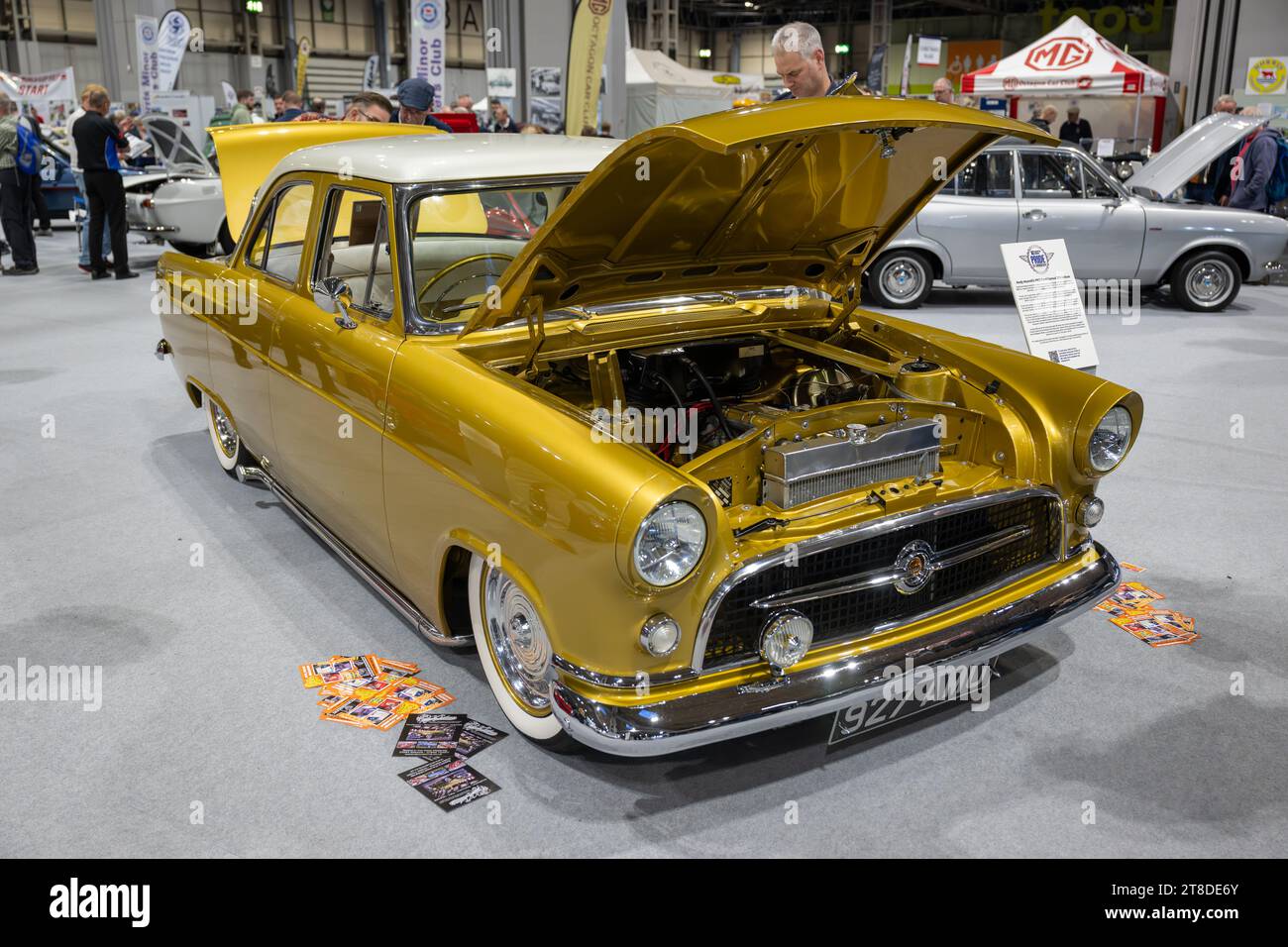 A gold Ford Consul 375 Deluxe at the Classic Car Show, NEC, Birmingham ...