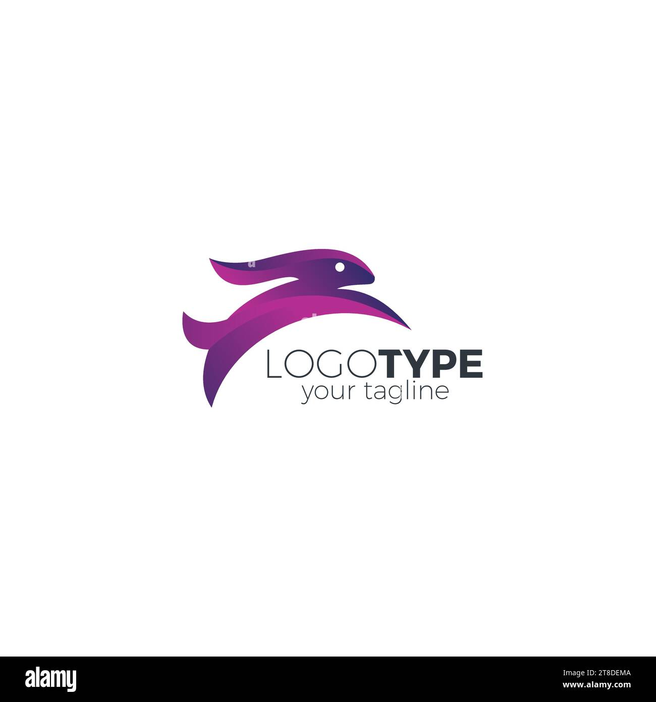 rabbit jump logo. animal rabbit icon Stock Vector Image & Art - Alamy