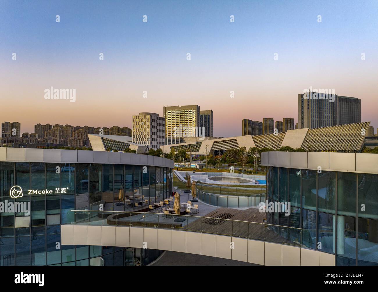 Aerial photo shows the Grand Canal Banzha Ruins Park in Huai'an City ...