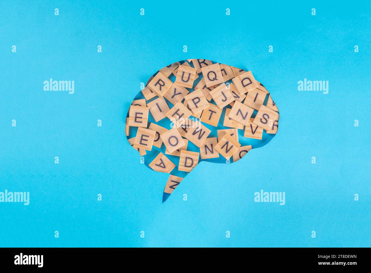 Dyslexia concept background, difficulty with fast reading, writing ...