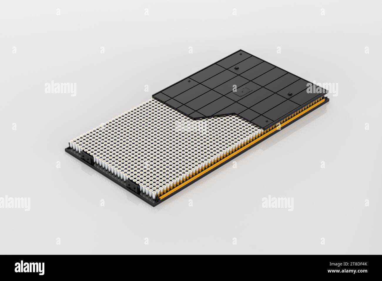 3d rendering electric vehicle battery or pack of lithium-ion battery ...