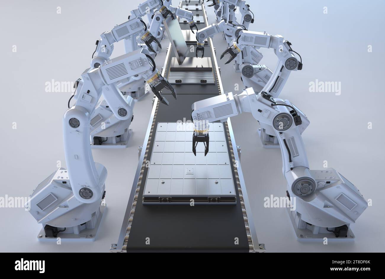 Automation battery manufacturing with 3d rendering electric car battery ...