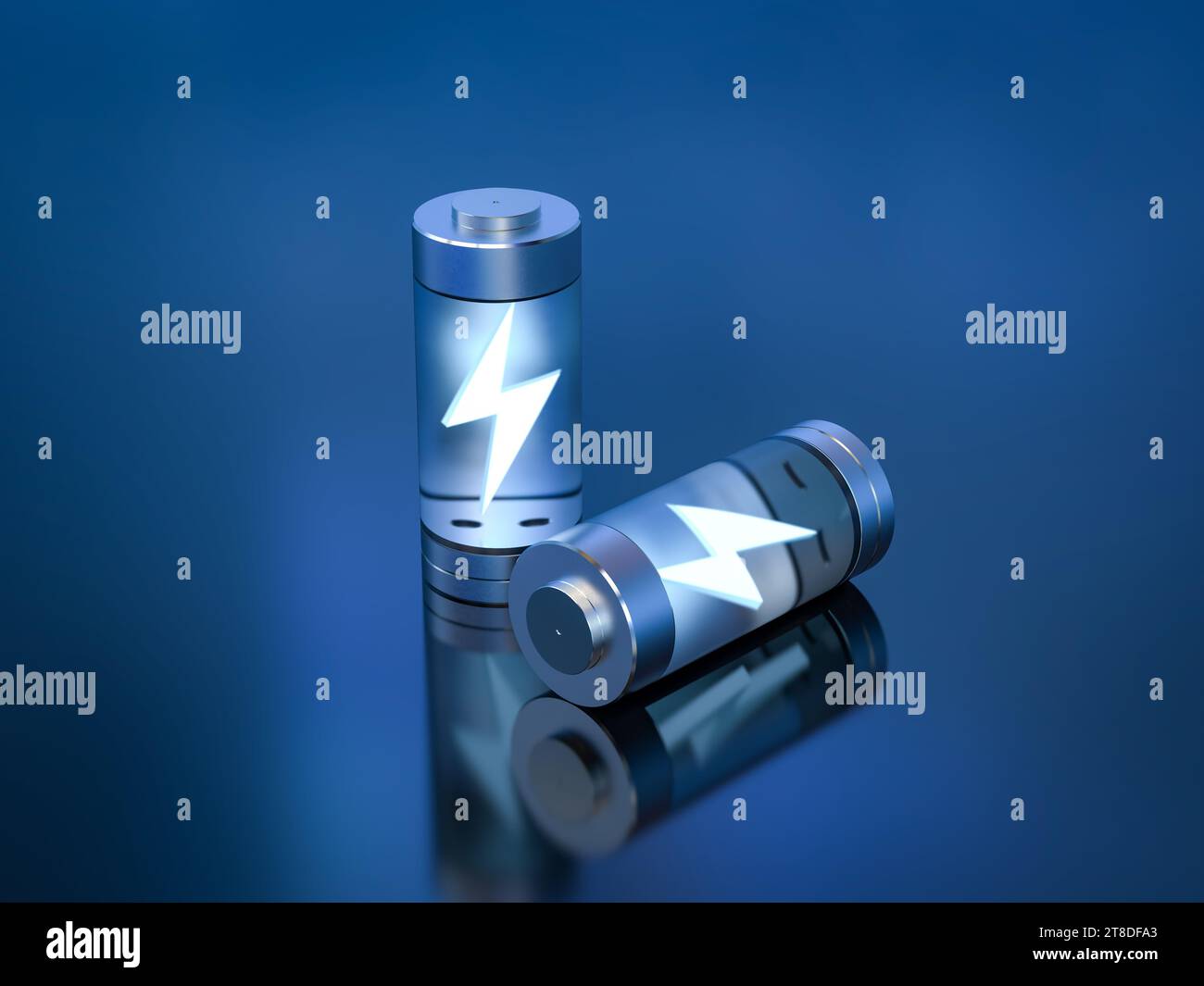 3d rendering group of li-ion or rechargeable batteries Stock Photo - Alamy