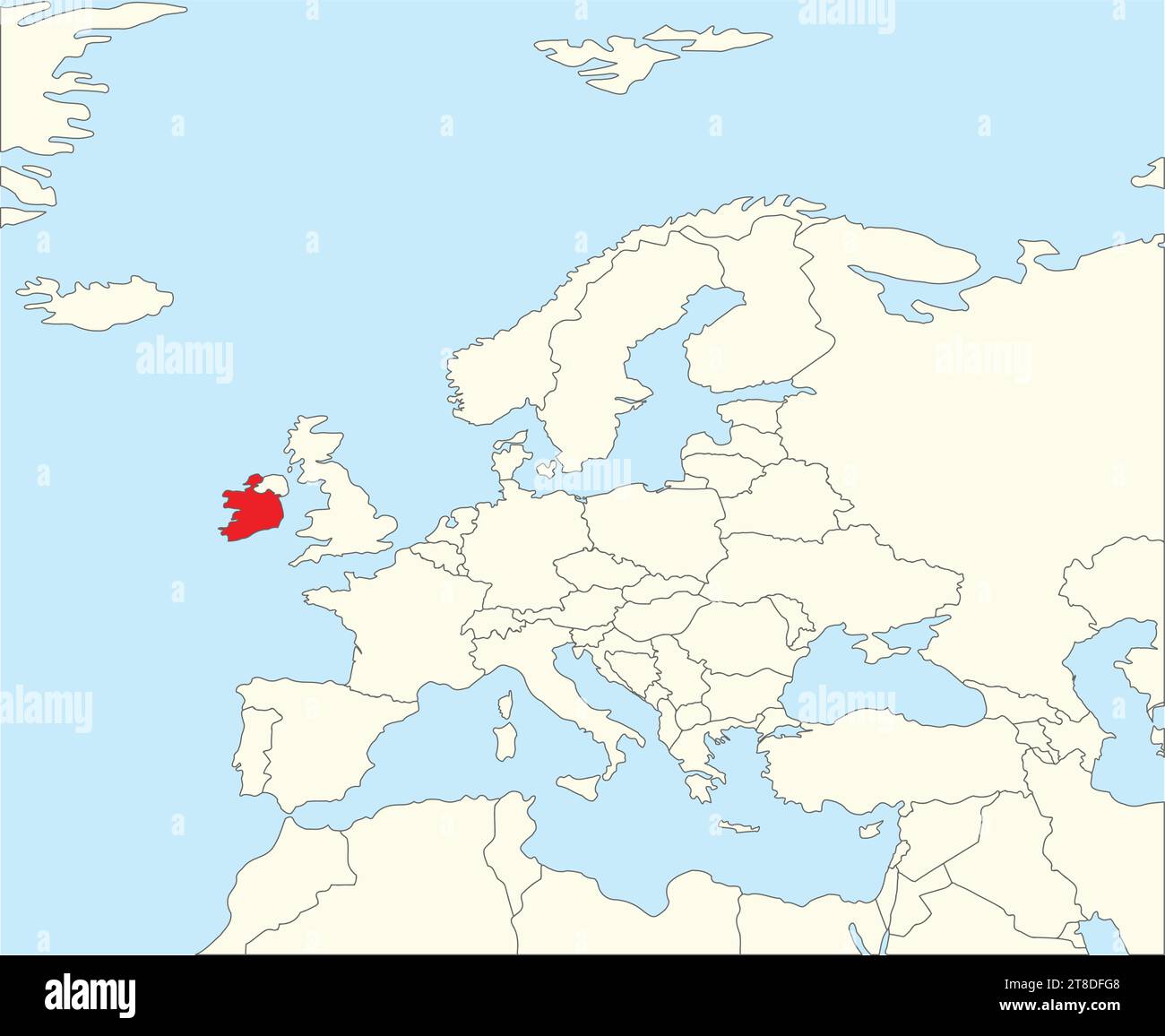 Location map of the REPUBLIC OF IRELAND, EUROPE Stock Vector Image ...