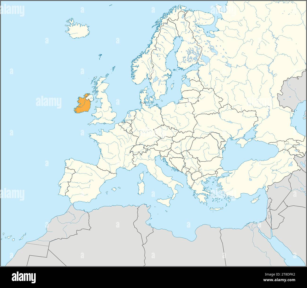 Location map of the REPUBLIC OF IRELAND, EUROPE Stock Vector Image ...