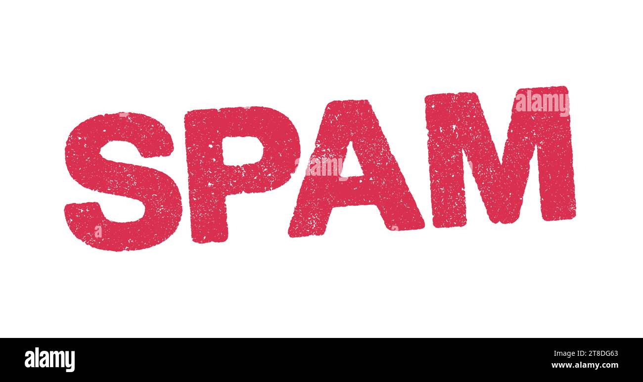 Vector illustration of the word Spam in red ink stamp Stock Vector ...