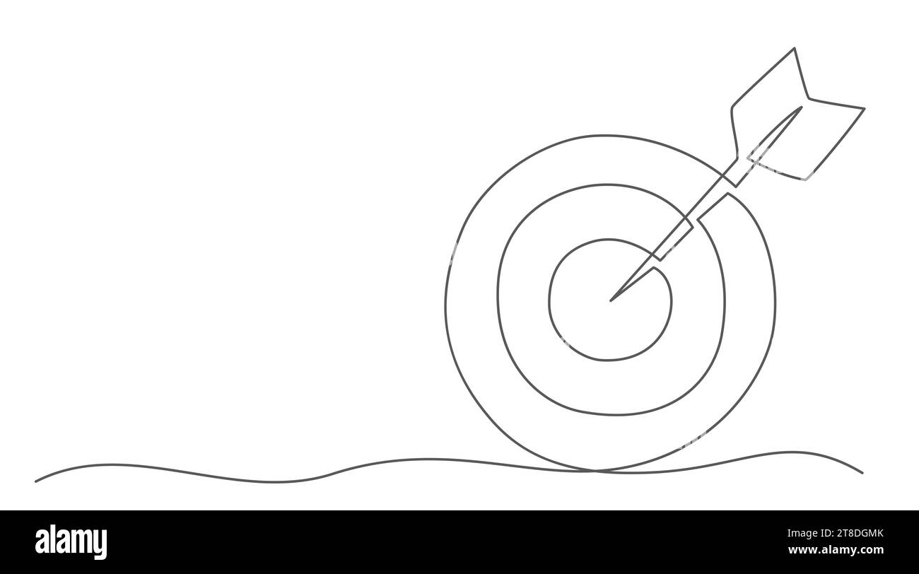 Goal One line drawing isolated on white background Stock Vector Image ...