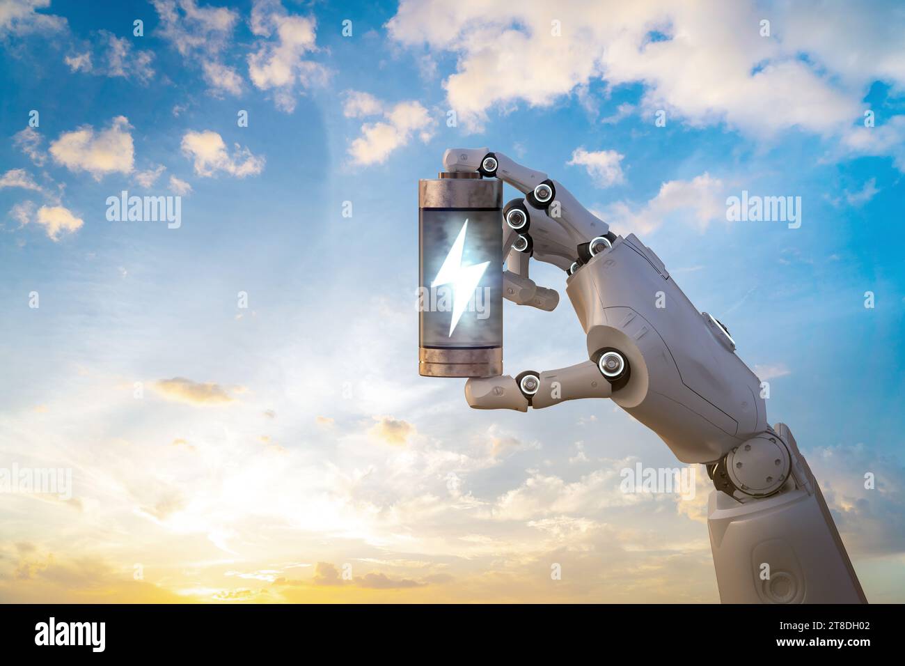 Automatic recharge battery with 3d rendering li-ion or rechargeable ...