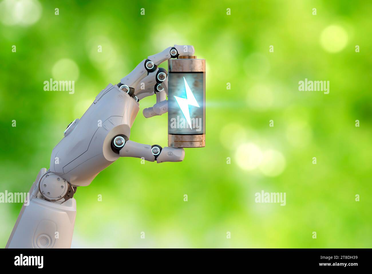 Automatic recharge battery with 3d rendering li-ion or rechargeable ...